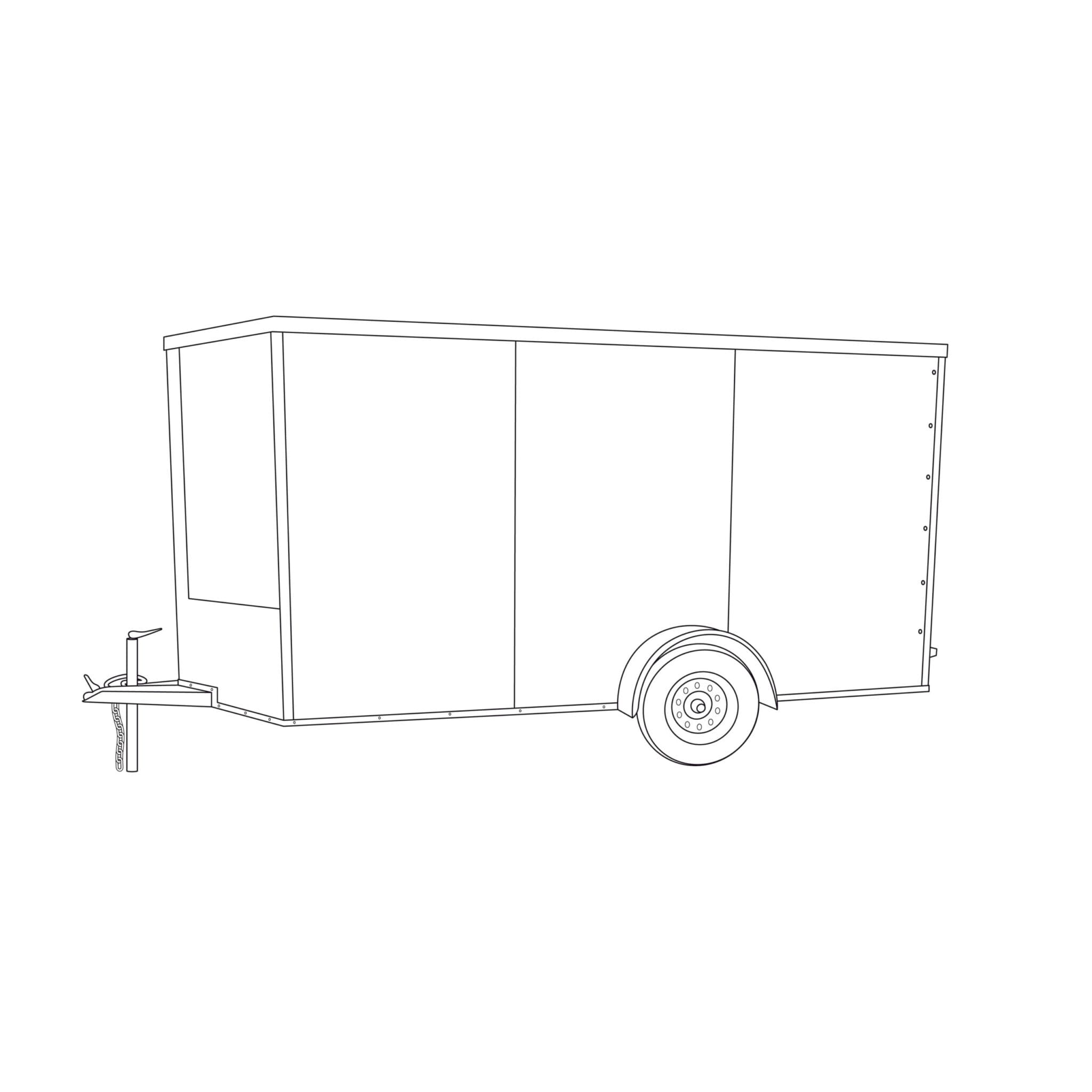 5 x 10 Single Axle Enclosed Trailer - Down Home Trailer Sales