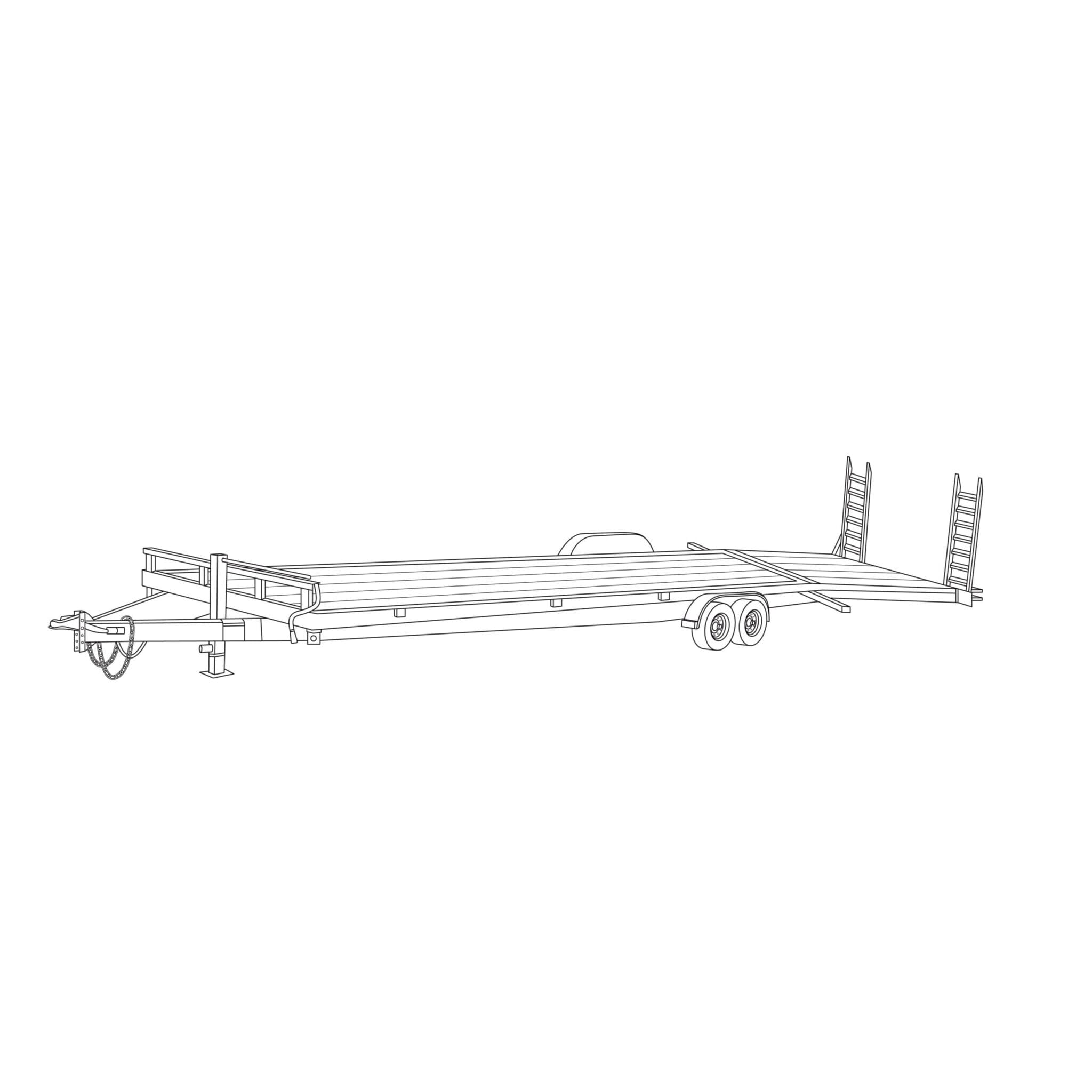 8.5 x 35 Deckover Trailer (20,000 lb) - Down Home Trailer Sales